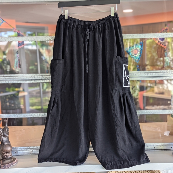 Marcea | Pants & Jumpsuits | Marcea Lxl Black Harem Pants Wide Leg ...